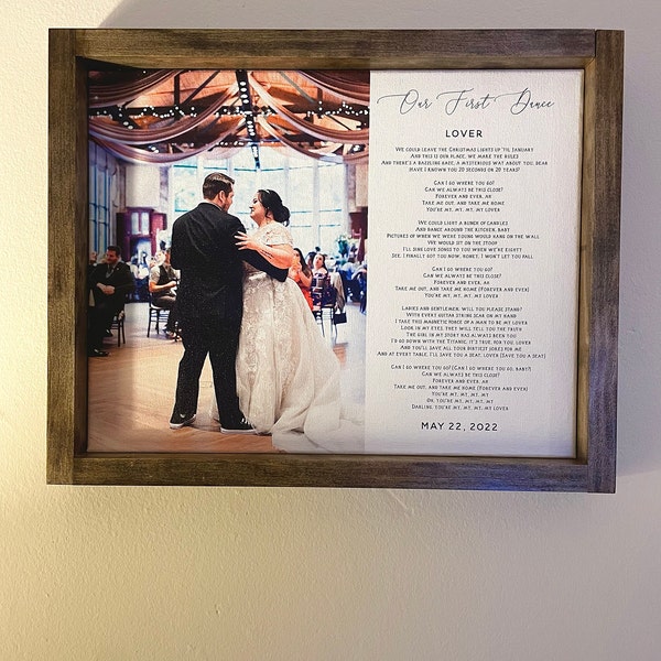 Our First Dance - Custom Handmade Framed First Dance Print on Canvas ...