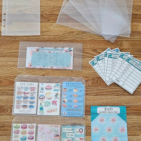 Cash Envelope Tracker, Horizontal Cash Trackers, Printable, Cash ...