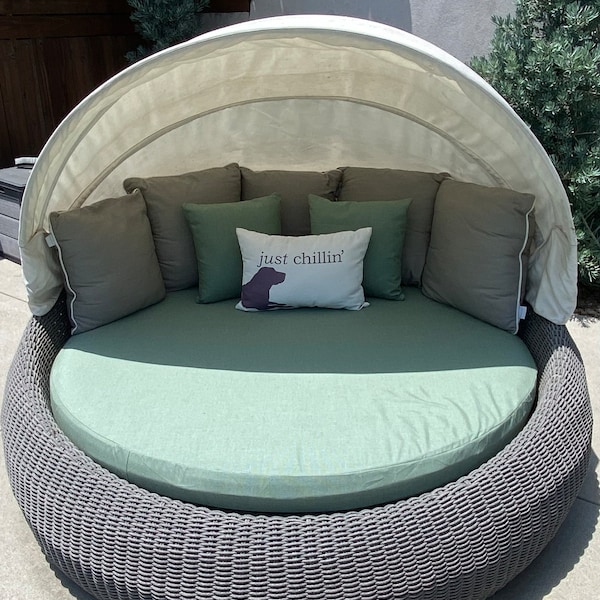 Custom Outdoor Daybed Cover Set With Sunbrella Fabric (zippered and ...