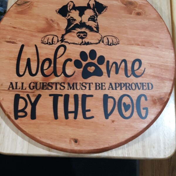 Dog Welcome Sign SVG, Dog Sign Svg, Welcome Sign Svg, Round Front Door ...