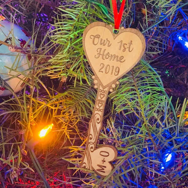 Our NEW Home Key House Custom Ornament Couples Housewarming Home Decor ...