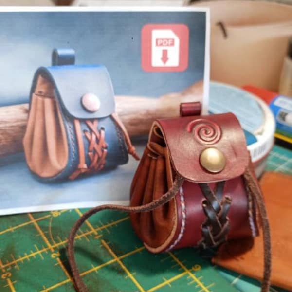 PDF Pattern. Leather Drawstring Coin Pouch - Etsy