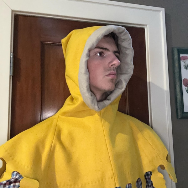 Dagged Hood With Liripipe - Woolen Medieval Hood With Cutout & Tail ...