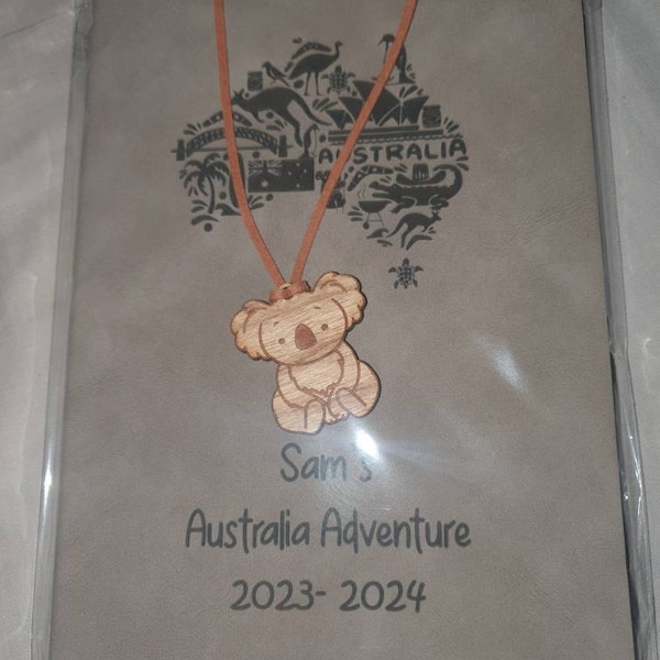 Personalised Australia Travel Journal, Australia Travel Gift, Gap Year ...