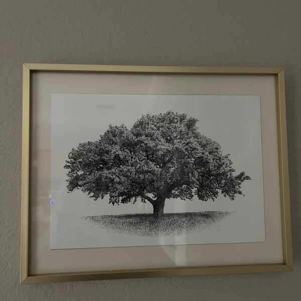 Lone Oak II - Oak Tree Ink Drawing - Original Art - Wall Art - Etsy