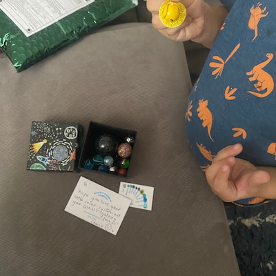 Marbles Aquarius Set of 9 Medium 22mm Marbles Including 3 Handmade ...