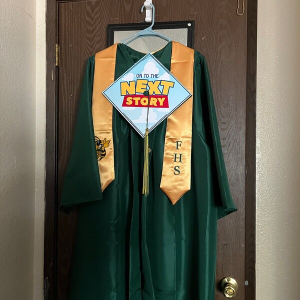 Printed Toy Story Graduation Cap Topper, Disney Pixar Inspired Grad Cap ...