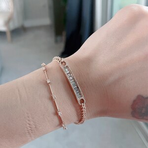 Diamond Tennis Bracelet / 14k Solid Gold Genuine Natural Diamond Tennis Bracelet / 14k Solid Gold Genuine Natural