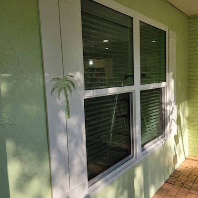 Exterior Shutter With Mid Century Modern MCM Starburst Cutout: - Etsy