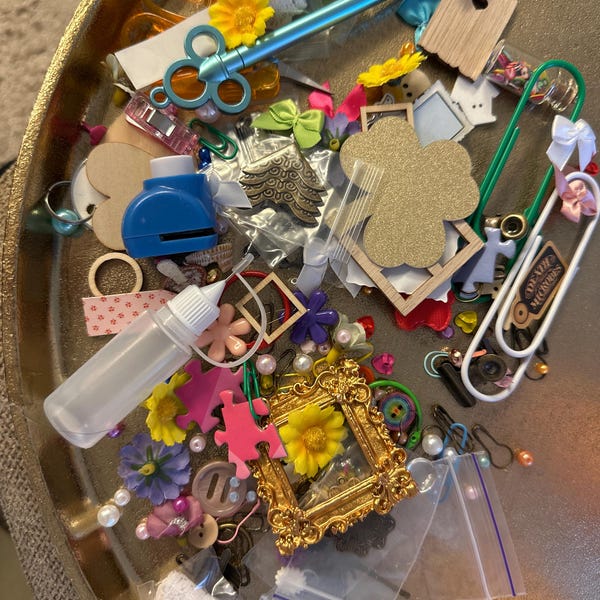 Junk Journal Embellishment Mystery Scoop, Charms, Beads, Ephemera - Etsy