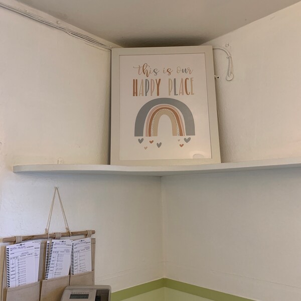 This is Our Happy Place, Rainbow Printable, Girls Room Decor ...