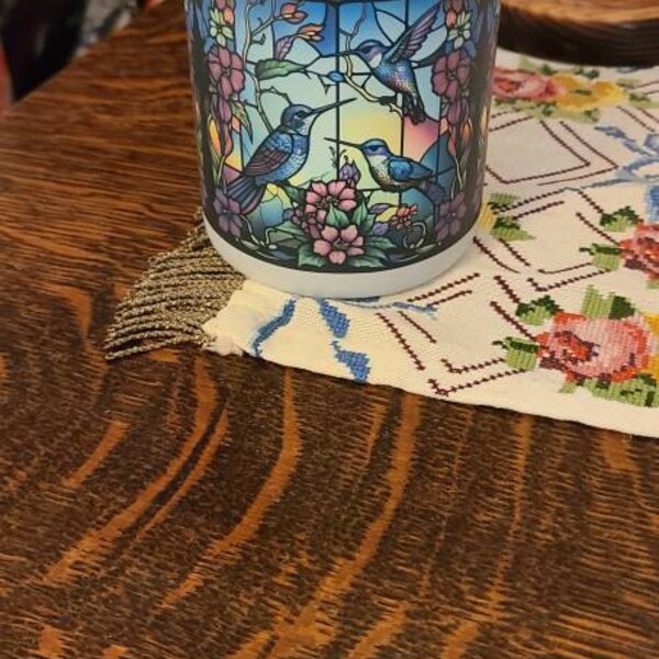Hummingbird Stained Glass Designed Battery Operated Tea Light Holder - Etsy