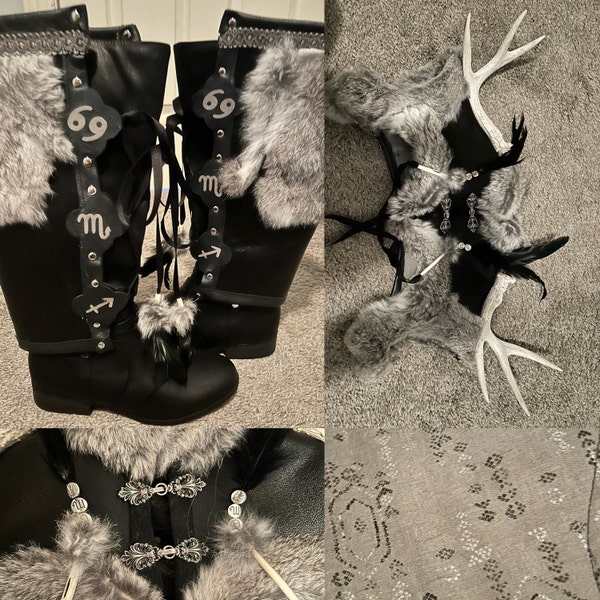 Steampunk Boot Extenders for Extra Wide Calf ! Wings and Gears - Laces ...