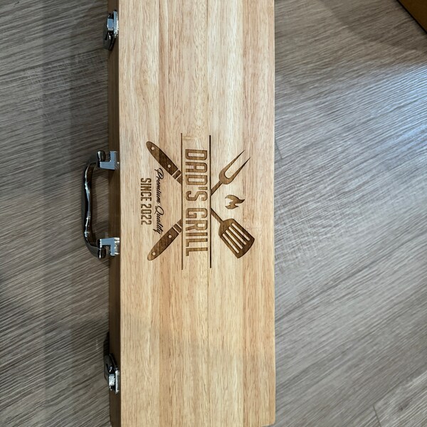 Engraved BBQ Set, BBQ Gift, Grilling Tools, Grill Set, Custom BBQ Set ...