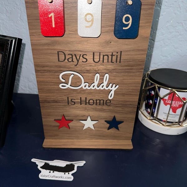 Deployment Countdown Calendar Military Homecoming Gift Wooden Military ...
