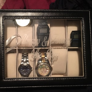 Watch Display Case, Personalized Watch Box Wood, Custom Engraved Watch ...