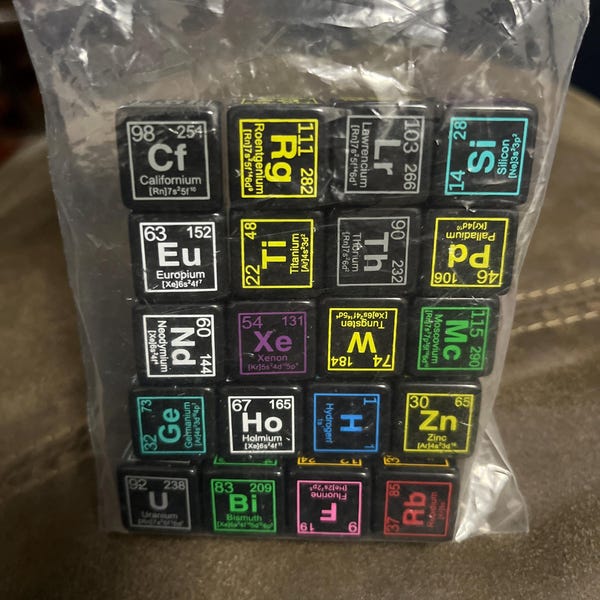 Periodic Table Dice - 118 Element, 20 Dice Full Set - Etsy