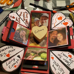 Explosion Box Greeting Card 2-8 Layers for Valentine's - Etsy