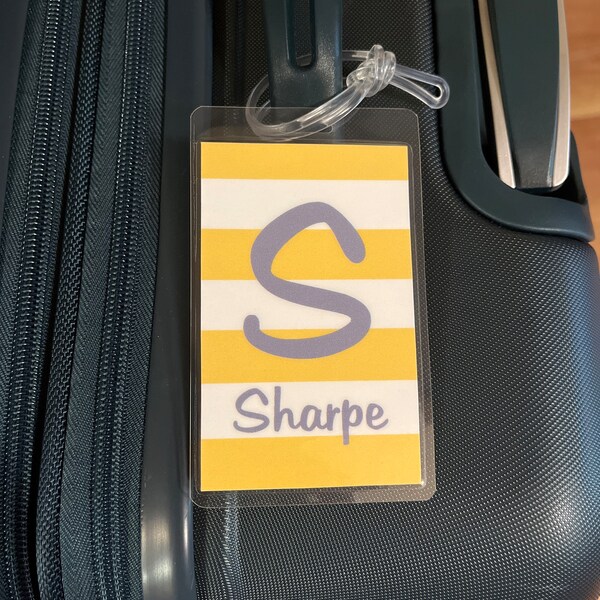 Personalized Bag Tag - Monogrammed Luggage Tag - Backpack Tag - Buy 4 ...