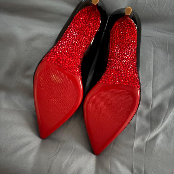 Red Shoes With Crystal Red Bottoms, Stiletto High Heel Pumps | Fashion ...