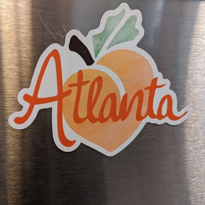 Atlanta Sticker, Atlanta Peach Sticker, Vinyl Sticker, Laptop Sticker ...