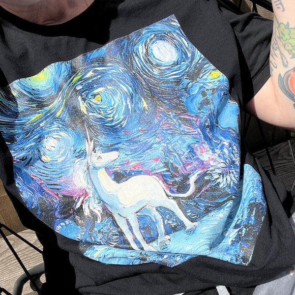 Haunted Castle Art Starry Night Dark Print the Haunting of Van Gogh by ...