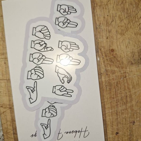 Personalized Sign Language Name Sticker / Custom ASL Name Decal / ASL ...