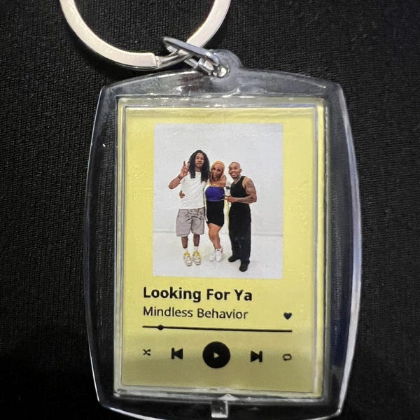 Personalized Song Keychain, Custom Music Keychain, Custom Anniversary ...