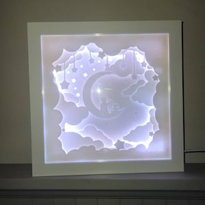 Happy 50th Birthday Shadow Box SVG PDF PNG Paper Cutting | Etsy