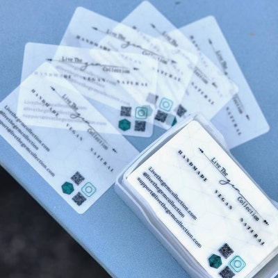 200 Clear Plastic Business Cards Transparent Business Card - Etsy