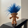Vintage Ace Novelty Treasure Troll Doll, Blue Hair, Blue Circle Jewel ...