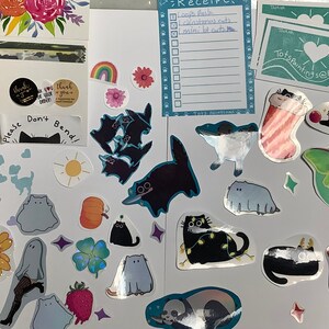 Summer Cat Sticker Bundle / Sticker Pack / Hydroflask Stickers | Etsy