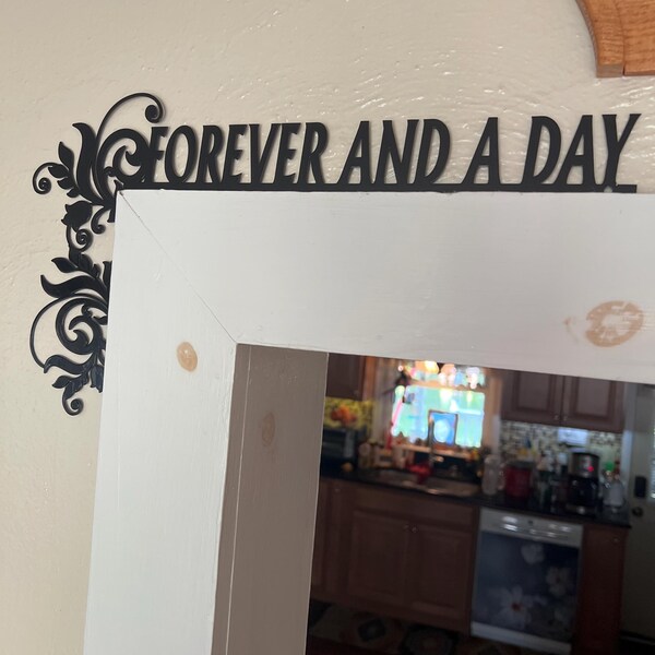 Custom Text Door Corner Sign Floral, Metal Door Corner Decor ...