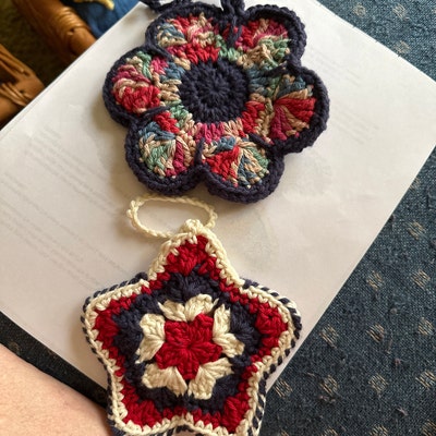 Ruffled Crochet Coasters Set of 2 / Mug Rug / Home Decor / Coaster Set ...