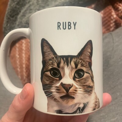 Custom Cat Mug Personalized Cat Mug With Photo & Name Custom Pet Mug ...
