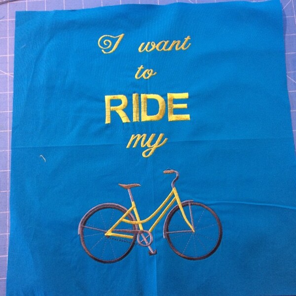Bicycle Embroidery Design. Embroidery Designs Bicycle. Bike Embroidery ...