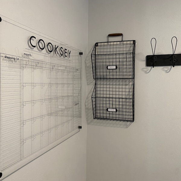 Custom Acrylic Calendar W/ Notes Box, Priorities Box, and Reminders Box ...