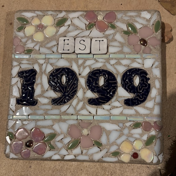 Letter A to Z Mosaic Tile Handmade Decorative Stoneware Assorted Colors ...