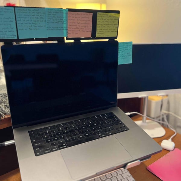Clip-on Monitor Note Holder: Sticky and Plain Paper Note Display System ...