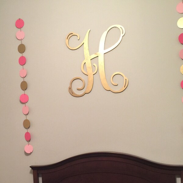 Painted Wooden Monogram Letters, Wall Hanging, Home Decor, Nursery ...