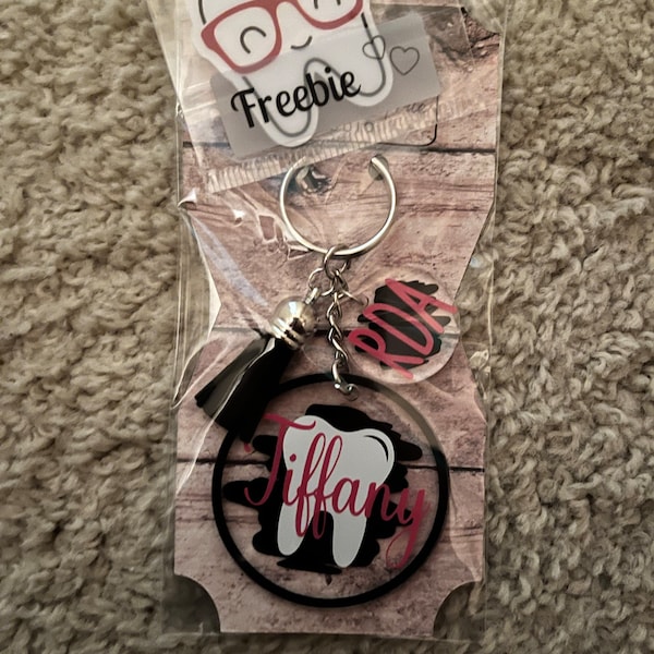 Dental Keychain, Dental Assistant Gift Keychain, Tooth Keychain, Dental ...