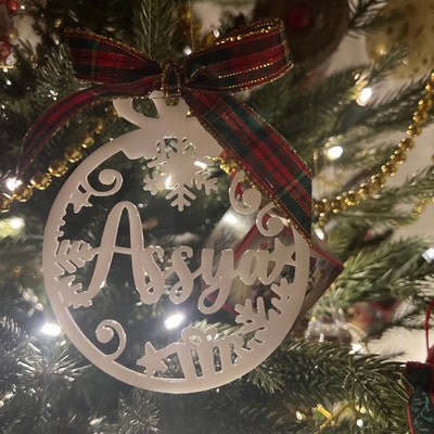 Custom Christmas Baubles With Name CHRISTMAS Gift Tags - Etsy