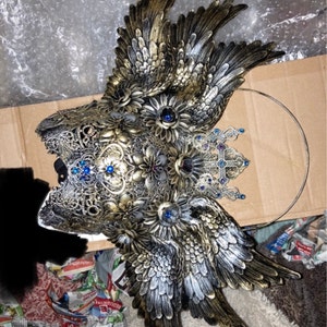 Wings Headpiece and Blind Mask, Gothic Crown, Gothic Headpiece ...