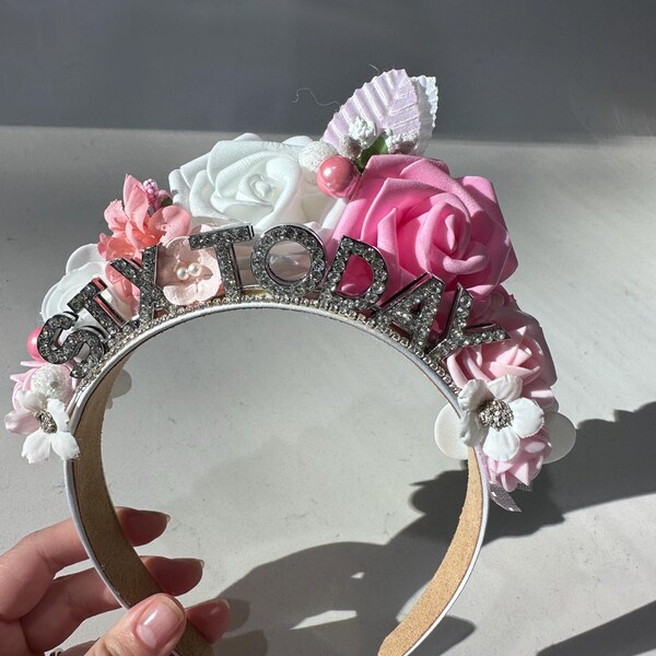 Floral Numbered Birthday Headband / Birthday Crown /floral Headband ...