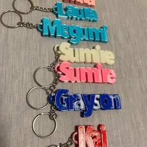 Unique 3D Keychain With Personalized Name Customized Keyring for Bags ...