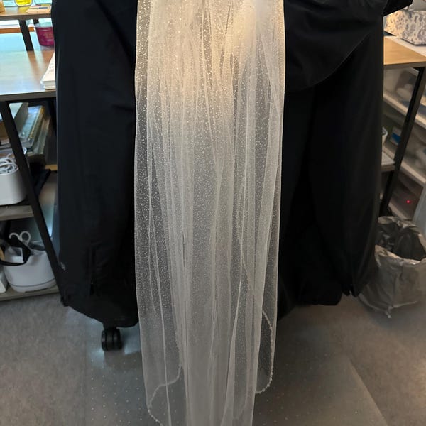 First Communion Veil With Pearls Trim Handmade Communion Veil Holy ...