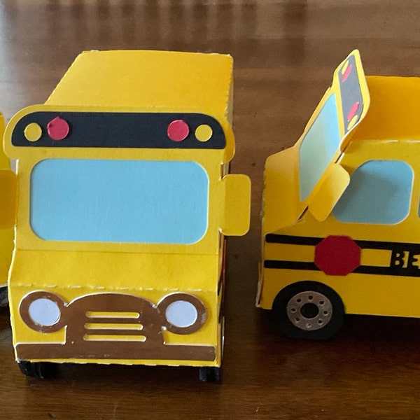 School Bus Gift Card Holder Box for Teacher Appreciation, Back-to ...