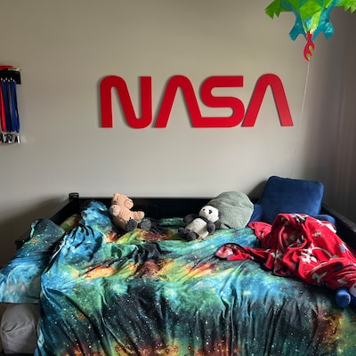 NASA Sign Cutout NASA Letters Boys Room Decor Space Decor Large Wall ...
