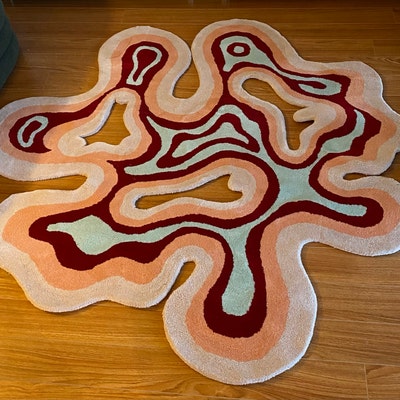 Handmade Tufted Rug,living Room Rug,area Rug,art Rug,custom Rug,3x5 ...