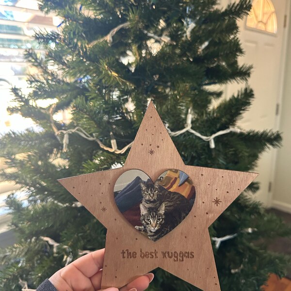PHOTOGRAPH STAR Family Star Topper Personalized Tree Topper Unique Tree ...